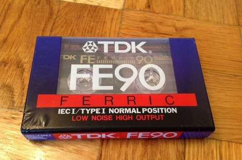Аудиокассета TDK FE- 90 ferric запечатанная новая