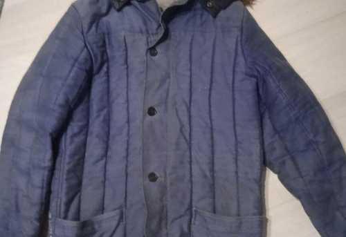 Куртка ватная зимняя, куртка кожаная размер 50 бу