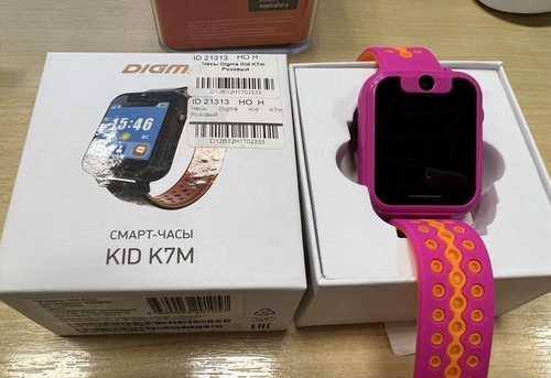 Детские смарт часы с gps Digma Kid K7m новые