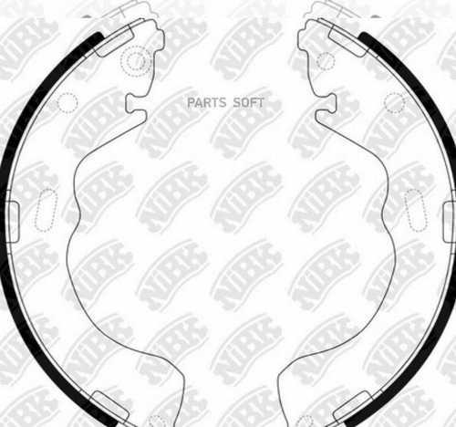 Nibk FN3382 Колодки тормозные барабанные mazda tri