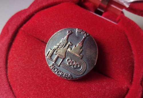 Знак, значок серебро 925. Москва 80. Олимпиада 80