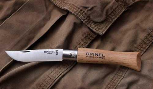Складной нож Opinel №5, нержавеющая сталь, бук
