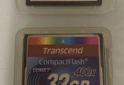 Карта памяти Compact flash Transcend 32gb