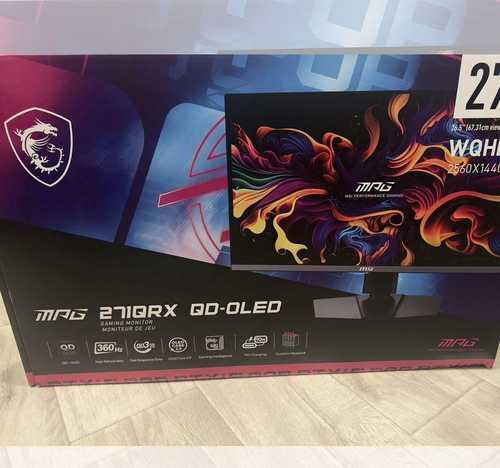 Игровой монитор Msi MPG 271qrx qd oled 360 hz