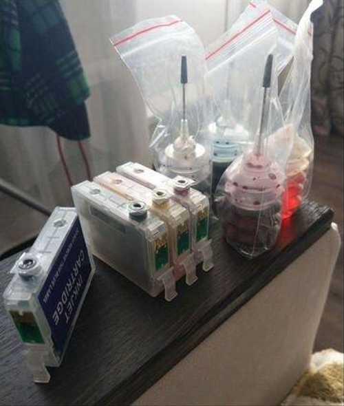 Перезаряжаемые картриджи и краски к ним Epson