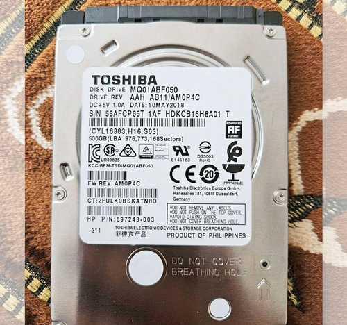 Hdd 2.5 500gb Toshiba