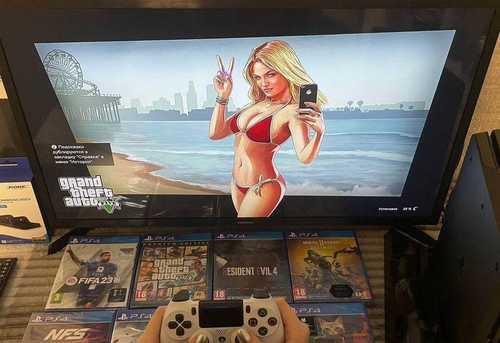 Sony ps4 slim + игры ps4