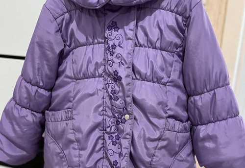 Куртка-пальто зимнее для девочки 104-110