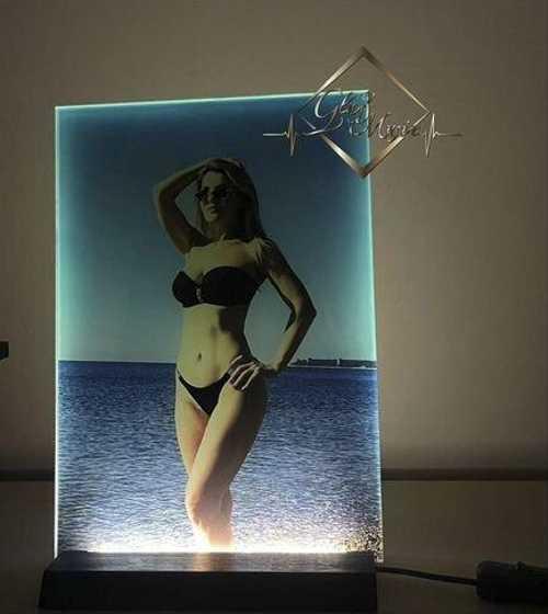 Подставка с подсветкой под Трек на стекле А4