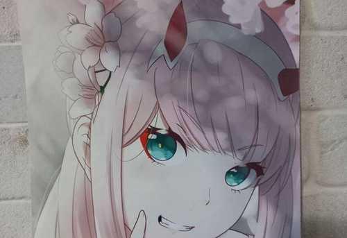 Плакат постер девочка аниме