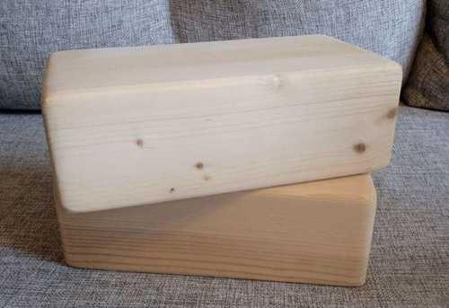 Кирпич деревянный для йоги комплект 2 шт