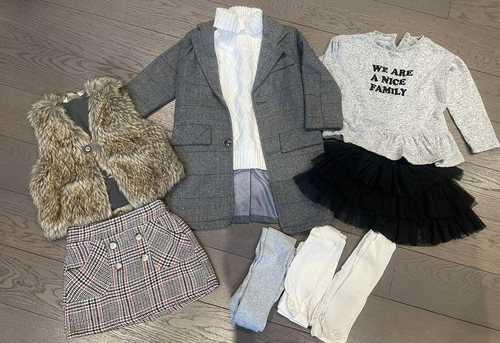 Пакет вещей Zara пальто жилетка юбка кофта свитер