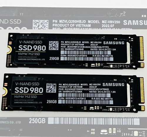 2xsamsung M.2 980 250 Гб