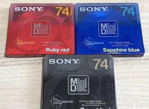 Минидиски Sony новые в упаковке Япония 30 штук