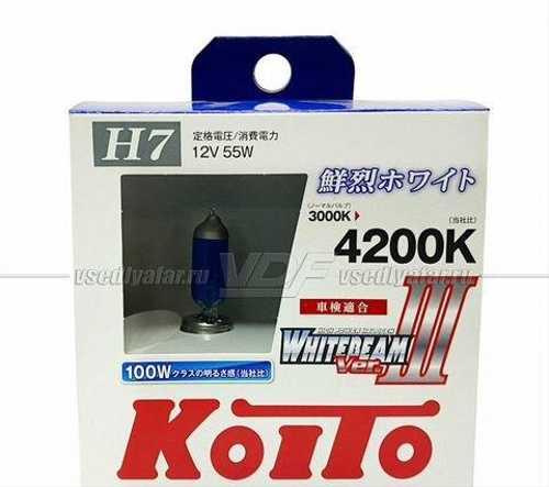 Лампа галогенная Koito Whitebeam H7 12V 55W (100W)