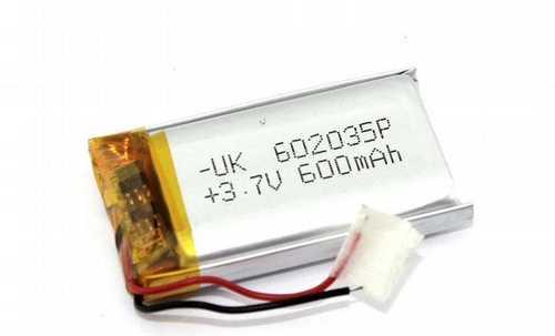 Аккумулятор Li-Pol (батарея) 6*20*35мм 2pin 3.7V/6