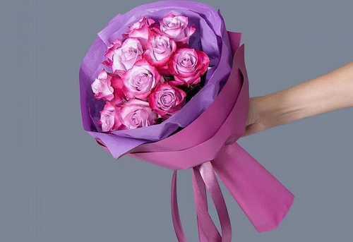 Монобукет 11 Роз "Deep Purple" заказать цветы