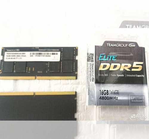 Оперативка Team Group 32 Гб DDR5 sodimm 2*16Gb