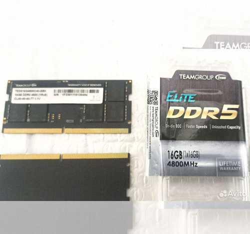 Оперативка Team Group 32 Гб DDR5 sodimm 2*16Gb