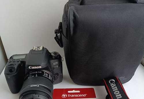 Canon 77d kit 18-55mm новый пробег 633 кадра