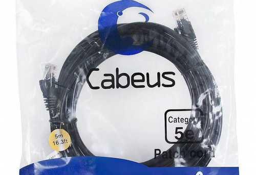 Патч-корд Rj-45 Cabeus PC-UTP-RJ45-Cat.5e-5m-BK