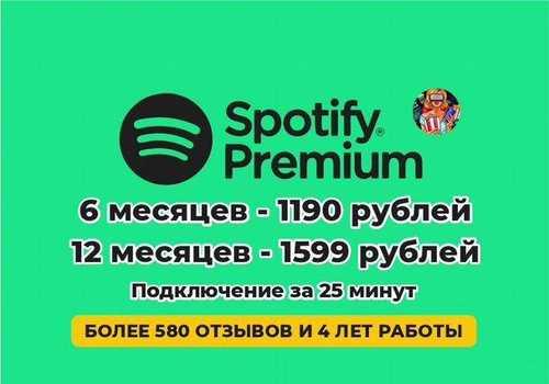 Spotify Premium / 6-12 месяцев За 25 минут