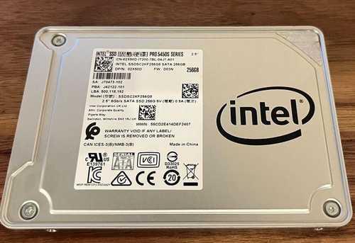 Жесткий диск Intel 02X50D 256GB SSD 2.5