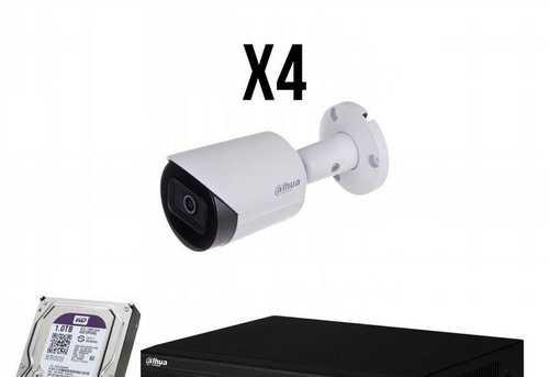 Видеонаблюдения Dahua (4 IP камеры + регистратор)