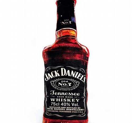 Новая подушка-бутылка 3D "jack daniels"