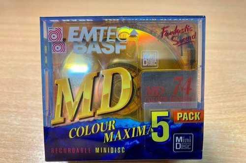 Минидиски запечатанные basf/Emtec Colour Max 74