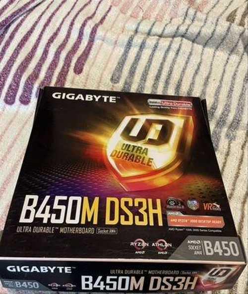 Материнская плата am4 gigabyte b450m ds3h