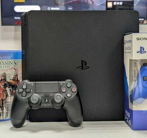 Sony PS4 Slim   2 геймпада  122 игры