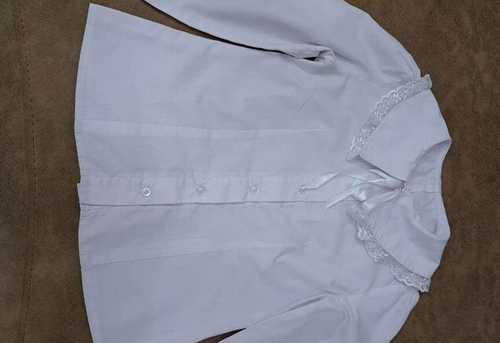 Две рубашки белые для девочки 134