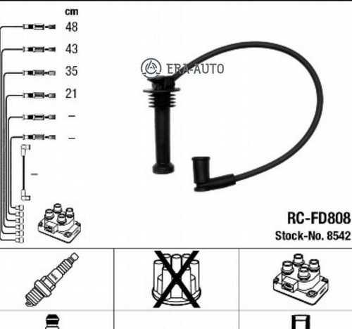 NGK-NTK rcfd808 RC-FD 808 к-кт проводов\ Ford Focus 1.8/2.0 98/Mondeo 1.8/2.0 98-00