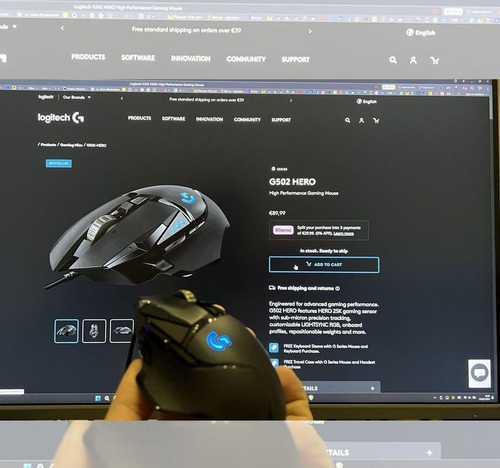 Logitech G502 Hero 25000 sens 9 кнопок