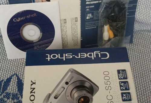 Коробка для фотоаппарата Sony DSC-S500 +шнур, софт