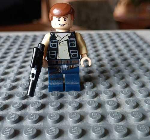 Минифигурка Lego Star Wars Han Solo, Dark Blue Leg