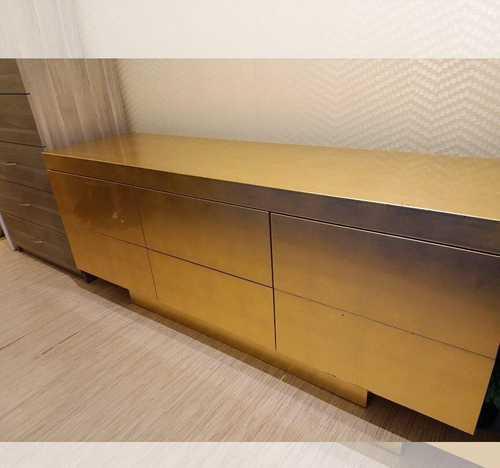 Комод с сусальным золотом. Массив, доска