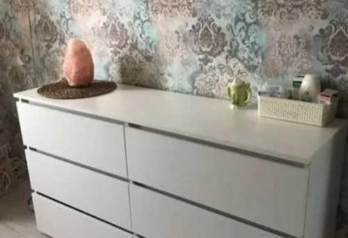 Комод как IKEA мальм 6 ящиков белый