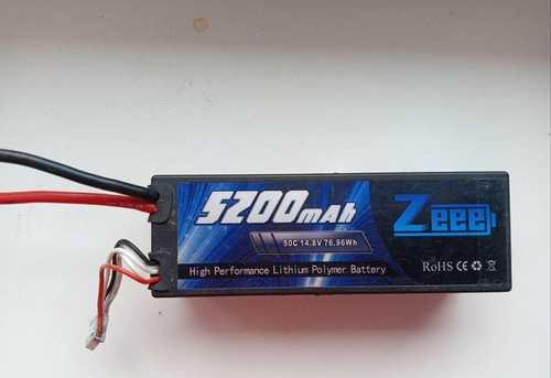 Аккумулятор lipo 4s Zeee 5200mah 14.8v 50c