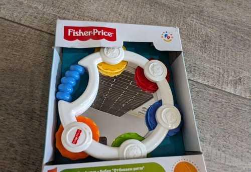 Игрушки бубен с зеркалом Fisher price и гитара