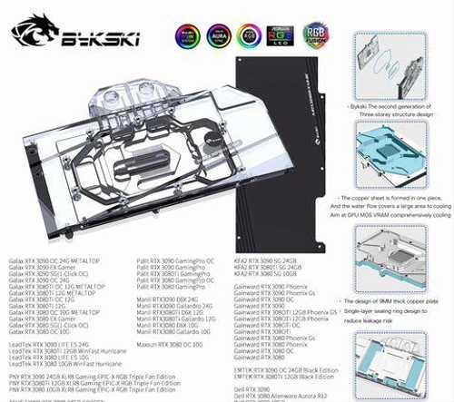 Bykski N-RTX3090H-X-V2 GPU Водоблок