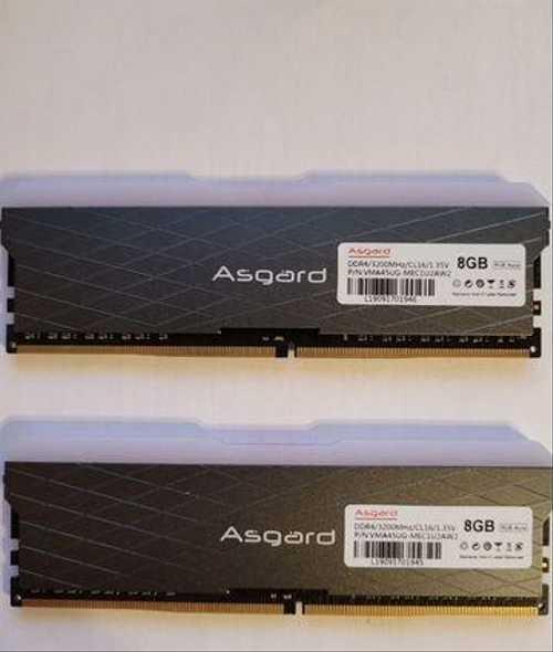Оперативная память DDR4 Asgard Loki w2. 2x8gb RGB