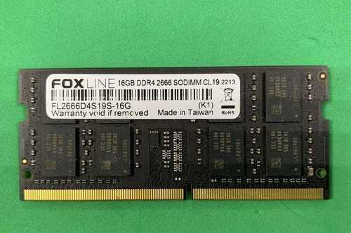 DDR4 2666 16GB sodimm Foxline OEM, нал/безнал