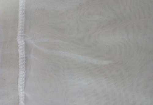 Белая вуальная ткань для шторы. Новая. Обработана