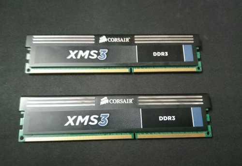 Оперативная память corsair XMS3 1600 8GB (2x4)
