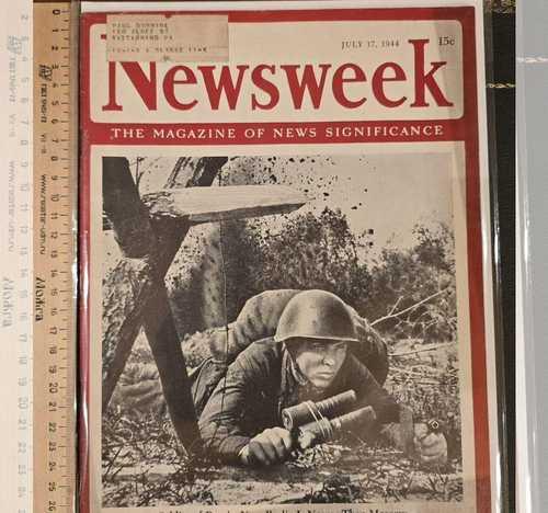 Редчайший архивный журнал Newsweek от 17/07/1944г
