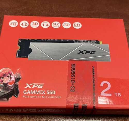 Накопитель Adata SSD 2TB Gammix S60 Blade PCIe 4.0