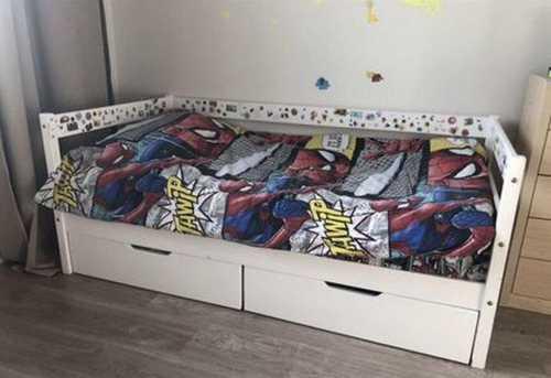 Детская кровать 80 160 с ящиками