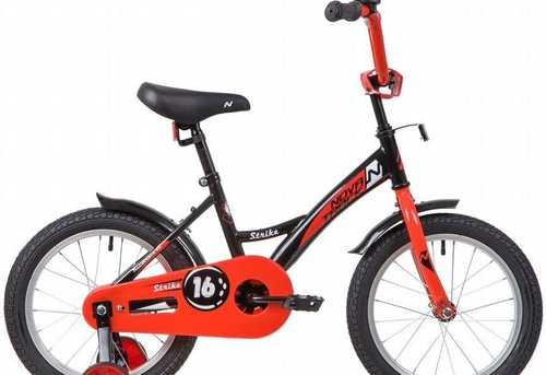 Детский велосипед Strike 16" черно-красный